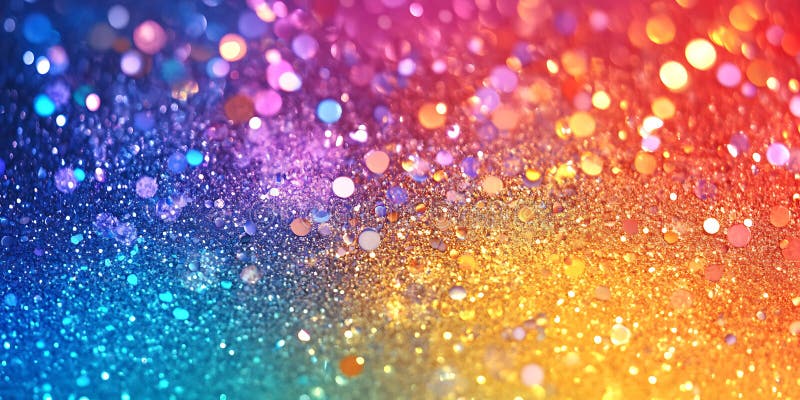 Rainbow Bokeh Lights Background Sparkling Glitter Texture Stock Illustration - Illustration of ...