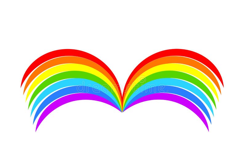 Rainbow book stock vector. Illustration of beautiful - 14840331