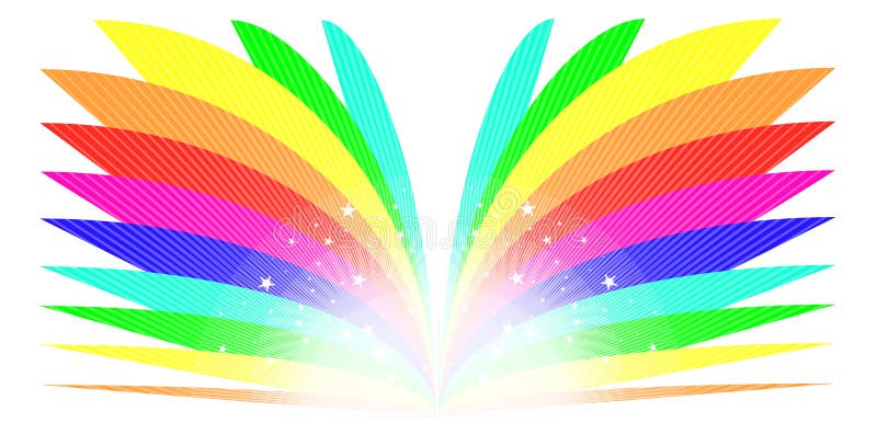 Rainbow Book stock illustration. Illustration of icon - 9212568