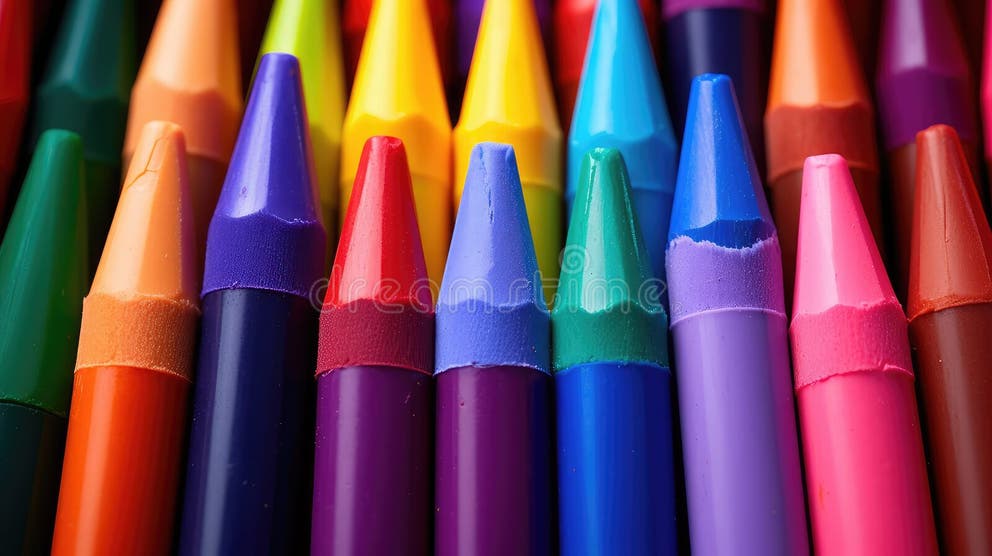 Rainbow box of crayons stock illustration. Illustration of generated ...