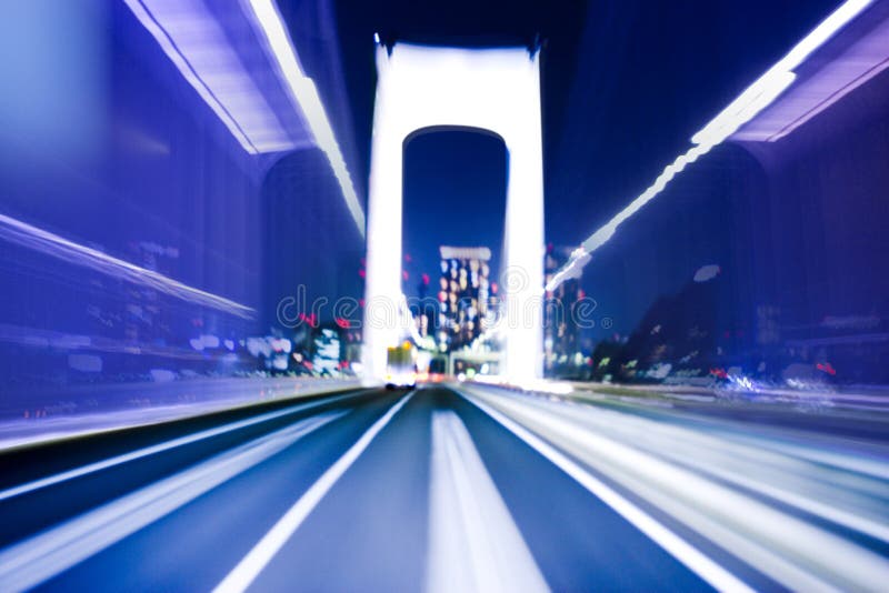 Rainbow bridge stock image. Image of driving, light, abstract - 10128543