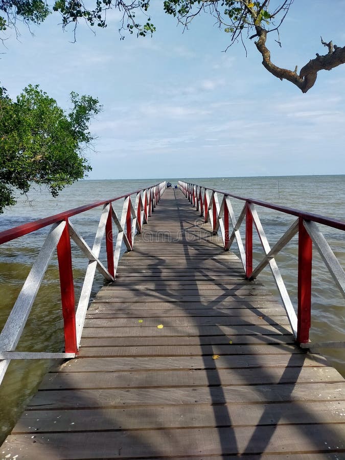 The Rainbow Bridge on the Beach is Very Beautiful Stock Photo - Image ...