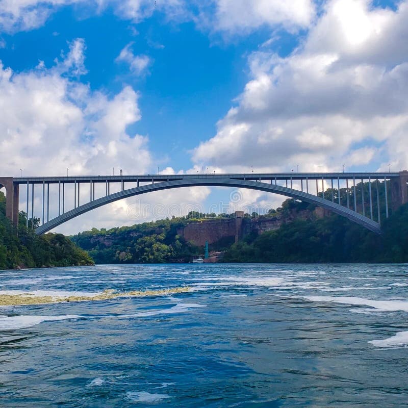 Rainbow Bridge in Niagara Falls Canada Stock Image - Image of rainbow ...