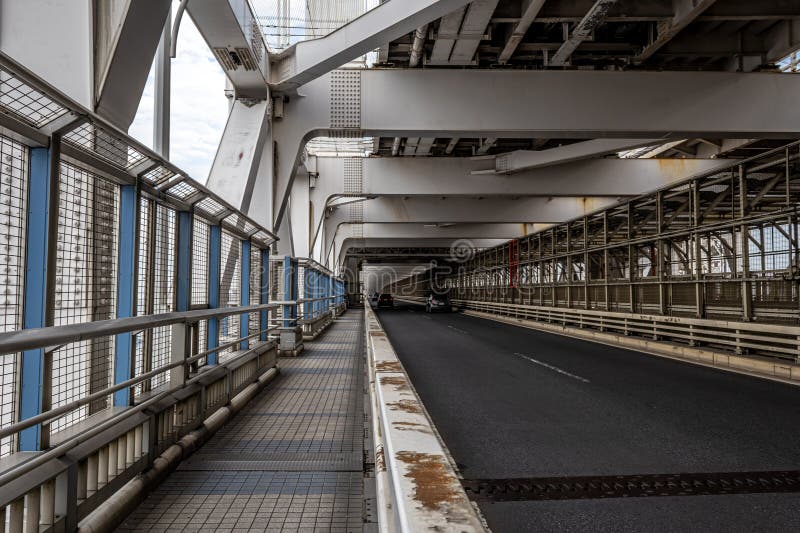 Rainbow Bridge, Odaiba, Tokyo Bay, Japan Stock Image - Image of ...