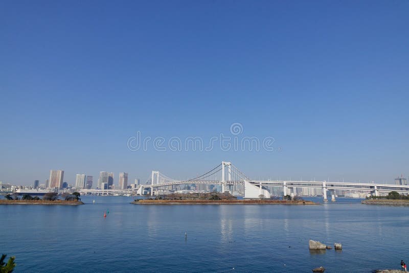 The Rainbow Bridge in Tokyo, Japan Editorial Stock Image - Image of ...