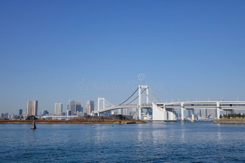 The Rainbow Bridge in Tokyo, Japan Editorial Image - Image of city ...