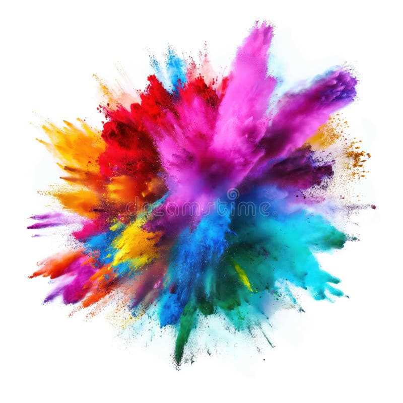 Rainbow Bright Color Powder Explosion Stock Image - Image of boom ...