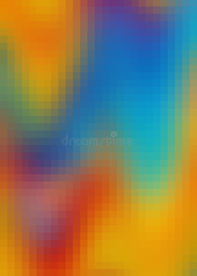 Rainbow Bright Gradient Background, Pixel Mosaic Tile Stock ...