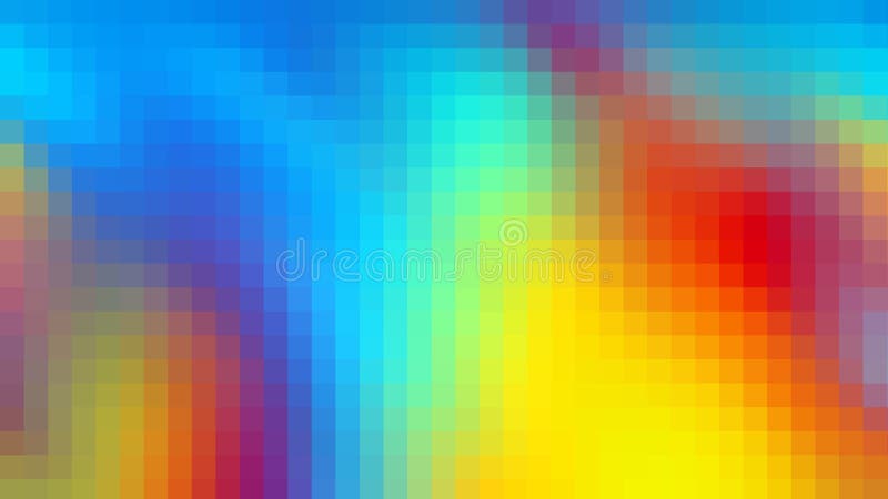 Rainbow Bright Gradient Background, Pixel Mosaic Tile Stock ...