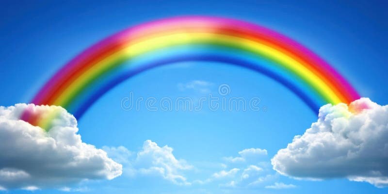 Rainbow Brightens the Sky Above Clouds, Represents Hope and Optimism ...