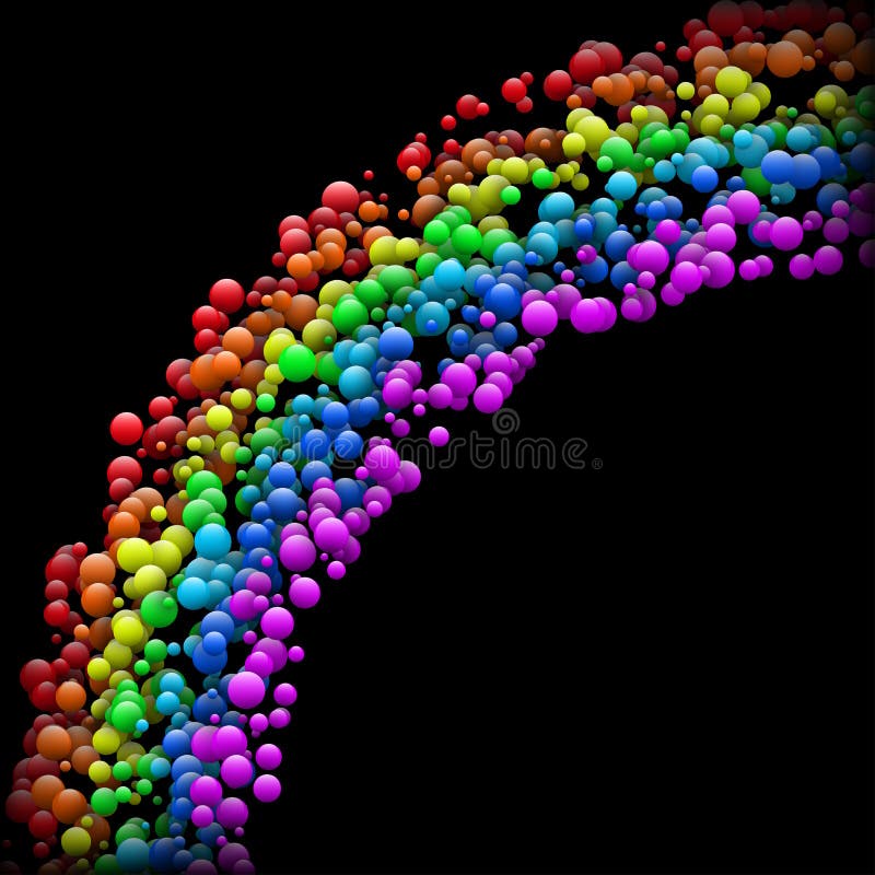 Rainbow bubbles stock vector. Illustration of horizontal - 53218066