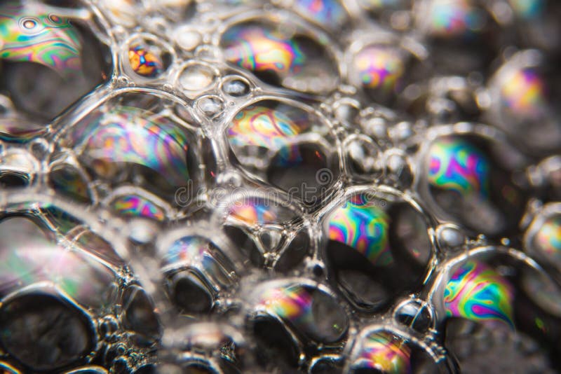 Rainbow Bubbles Texture in Details Stock Photo - Image of christmas ...