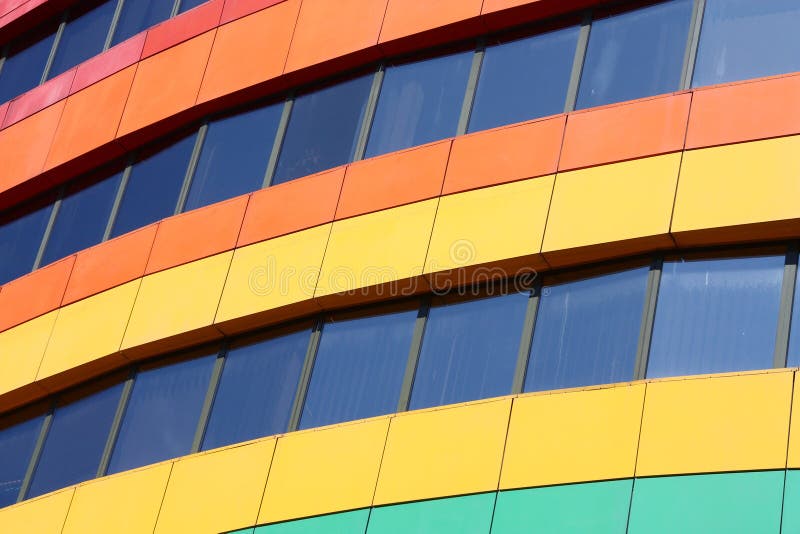 Rainbow building stock image. Image of design, facade - 14848477