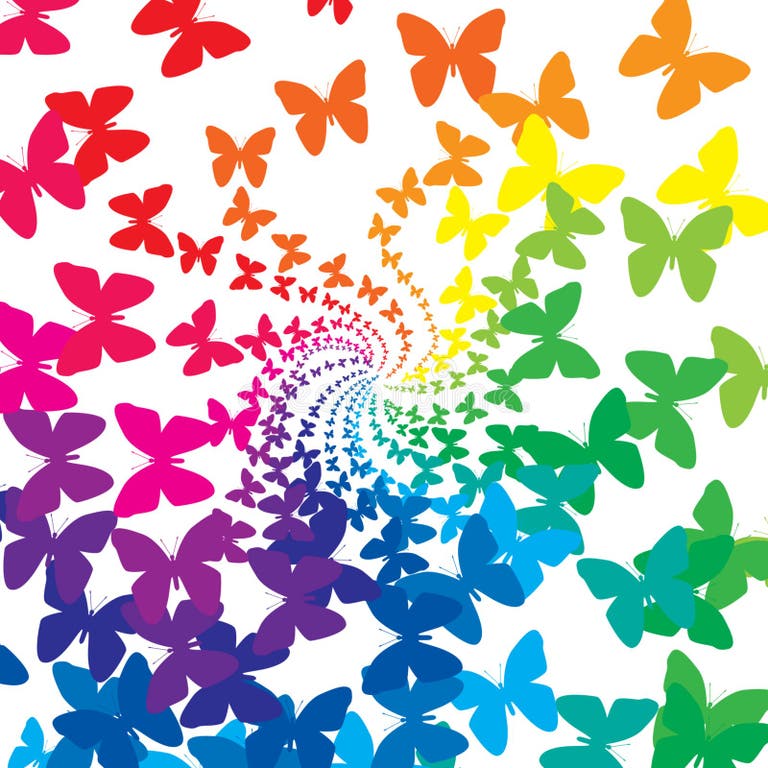Rainbow Butterflies Stock Illustrations – 5,336 Rainbow Butterflies ...