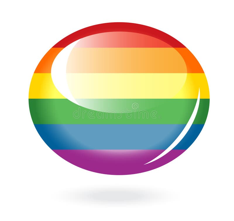 Rainbow button stock vector. Illustration of liberty - 23148253