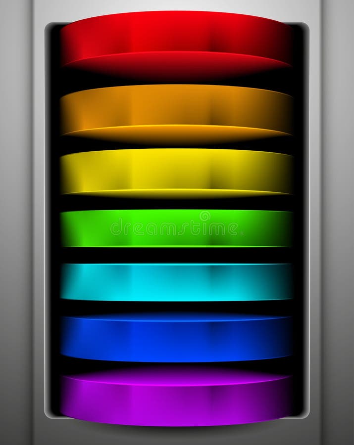 Rainbow button stock vector. Illustration of glass, blank - 41759969