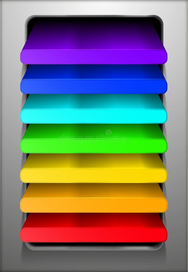 Rainbow button stock vector. Illustration of downloading - 41760041