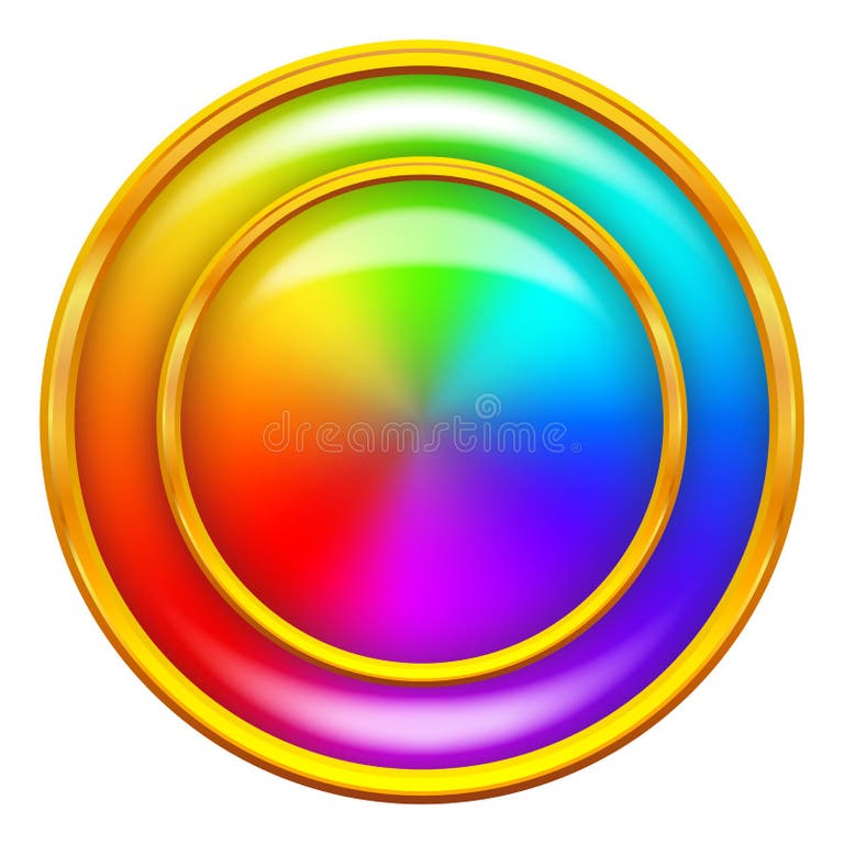 Rainbow Circle Button Stock Illustrations – 4,234 Rainbow Circle Button ...