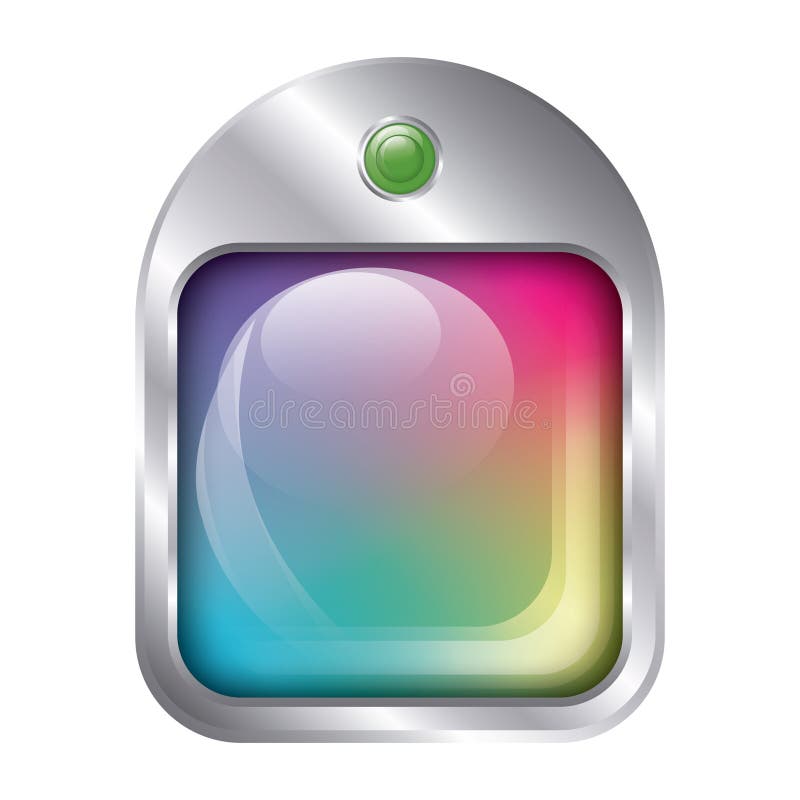 Rainbow Button. Vector Illustration Decorative Design Stock Vector ...