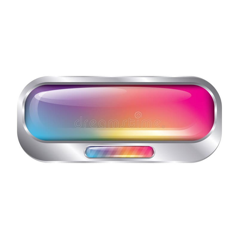 Rainbow Button. Vector Illustration Decorative Design Stock Vector ...