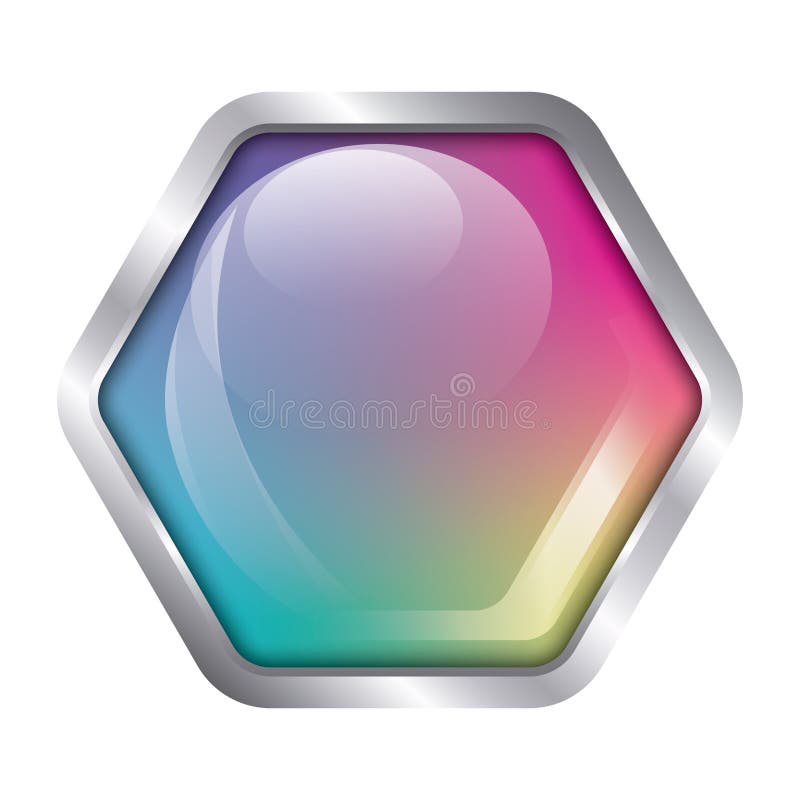 Rainbow Button. Vector Illustration Decorative Design Stock Vector ...