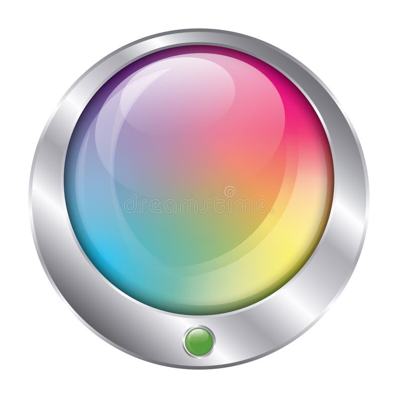 Rainbow Button. Vector Illustration Decorative Design Stock Vector ...