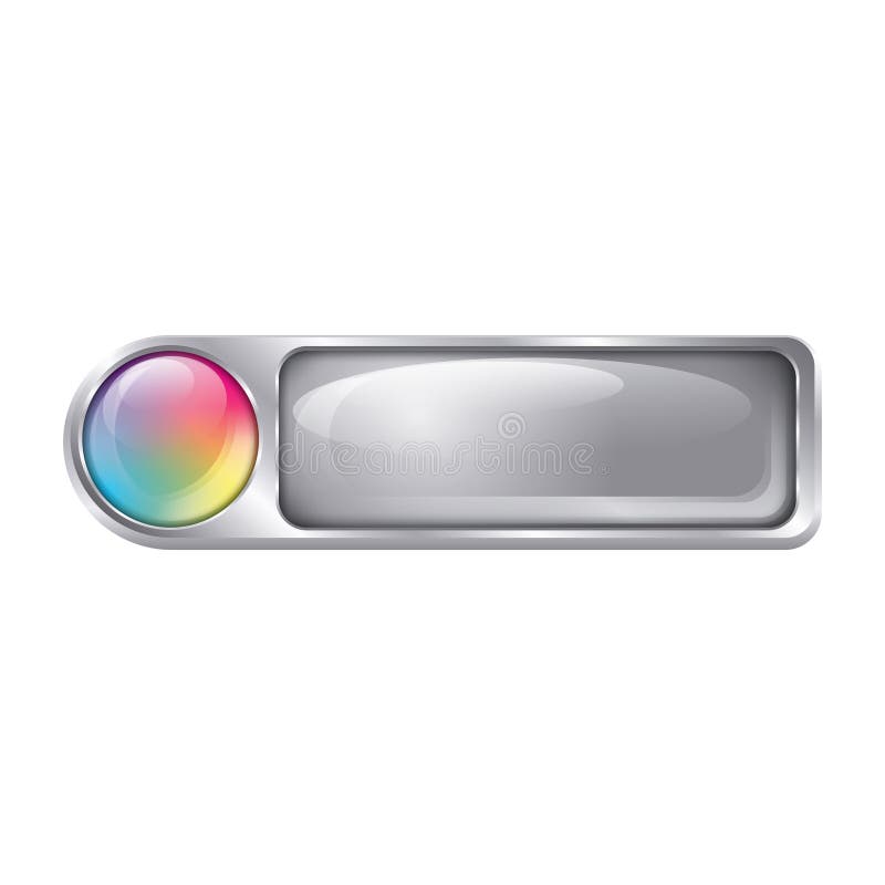 Rainbow Button. Vector Illustration Decorative Design Stock Vector ...