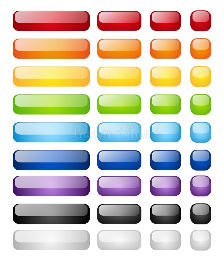Rainbow buttons stock vector. Illustration of isolated - 27314844