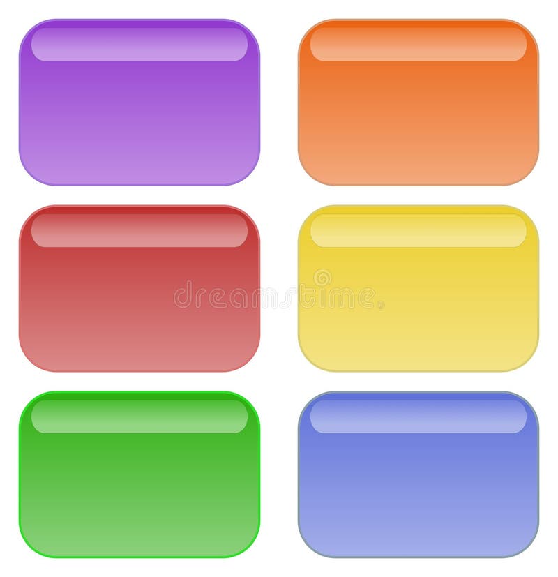 Rainbow buttons stock vector. Illustration of computer - 3692196