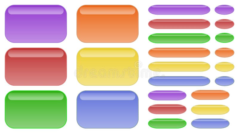 Rainbow buttons stock vector. Illustration of computer - 3692196