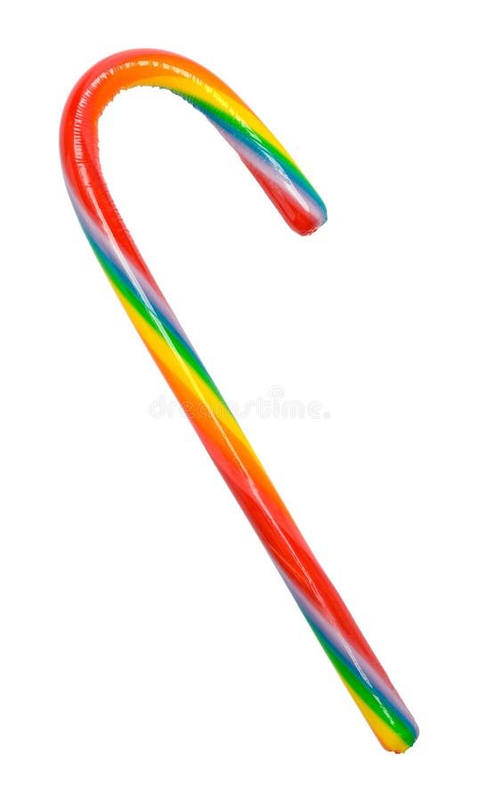 Rainbow Candy Cane stock photo. Image of sugar, stripped - 256835270