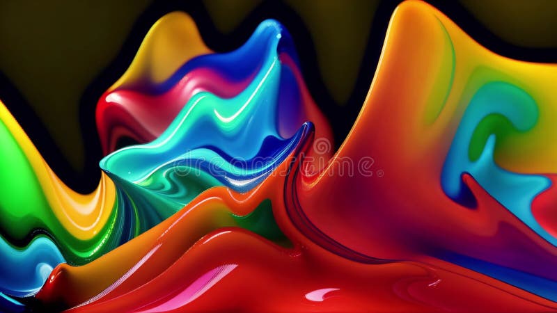 Rainbow Candy Splash Morph 4K Loop Stock Footage - Video of landscape ...