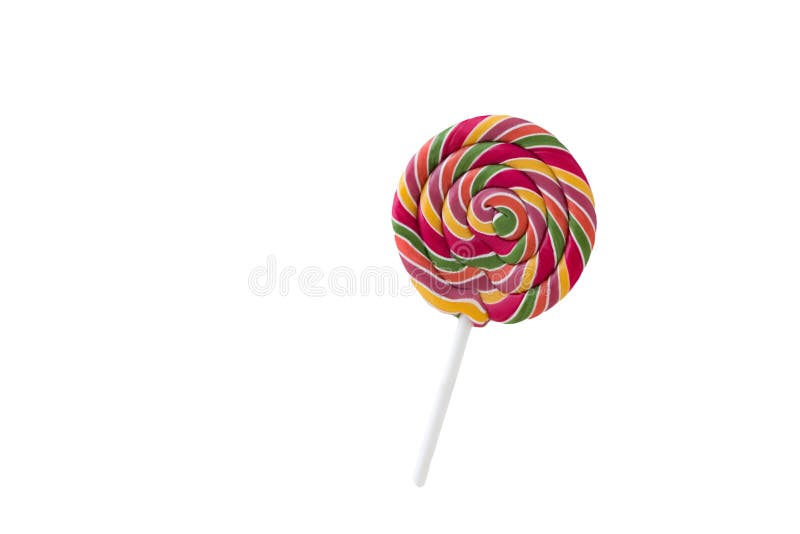 Rainbow candy on a stick stock image. Image of present - 164351785