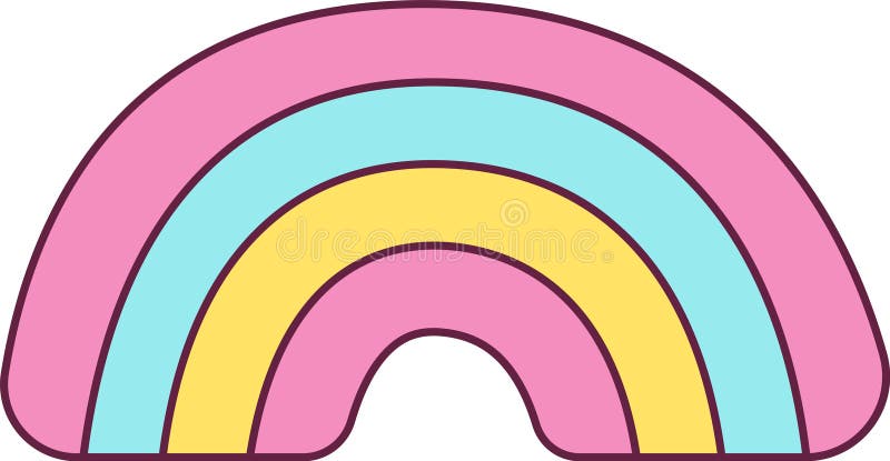 Rainbow Cartoon Icon stock vector. Illustration of abstract - 297876527