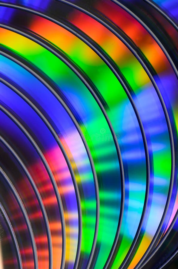 Rainbow cd dvd bluray stock photo. Image of blue, production - 64174648