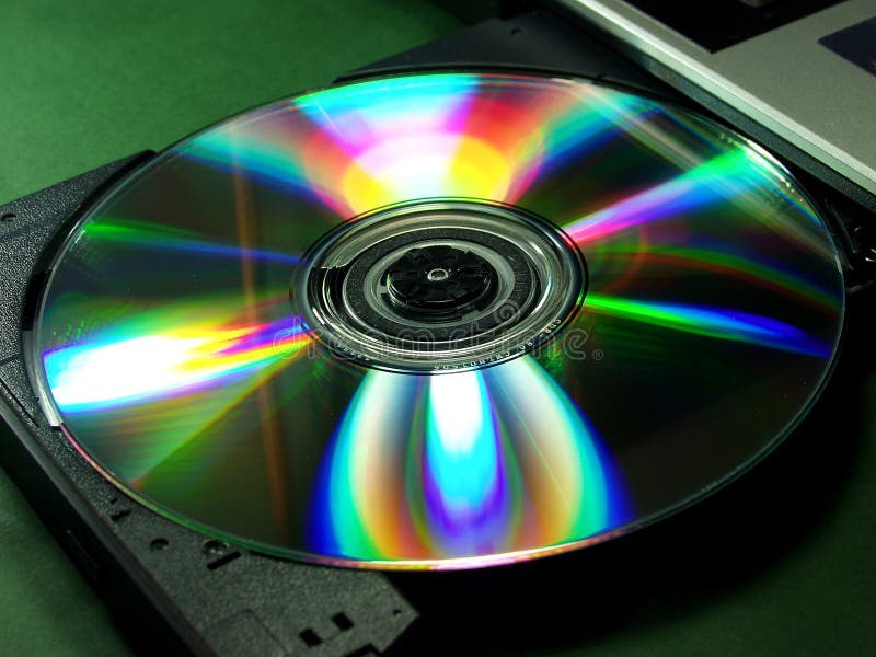 Rainbow cd rom stock photo. Image of medium, insert, compact - 1153268