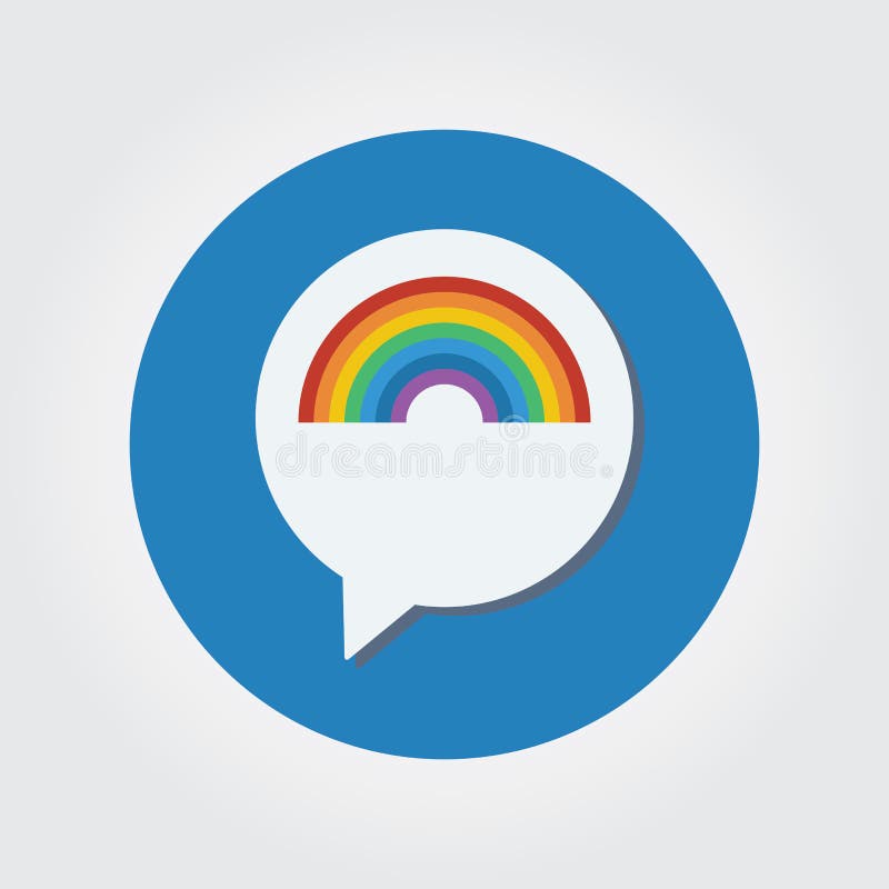 Rainbow Chat Logo Template. Stock Vector - Illustration of curve ...