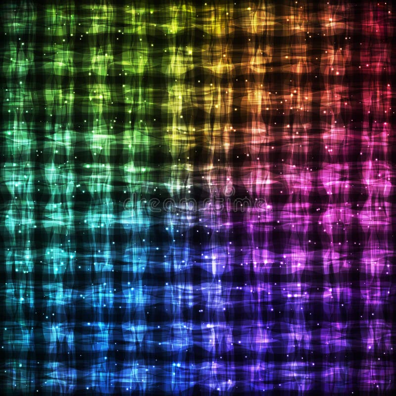 Rainbow Checkered Pattern with Light Effect. Stock Vector ...