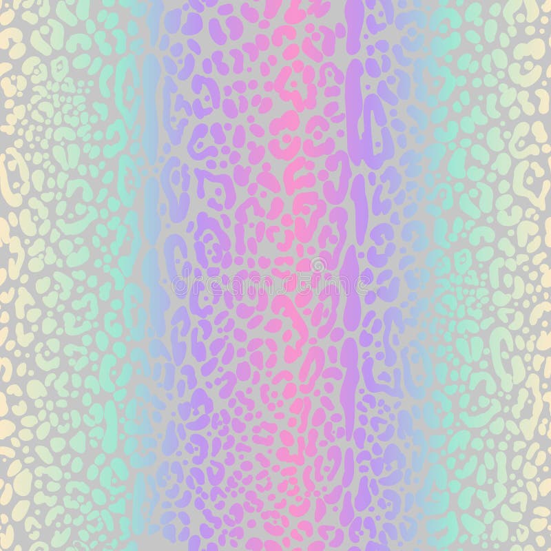 Rainbow Cheetah Seamless Pattern. Leopard Neon Print Stock Vector ...