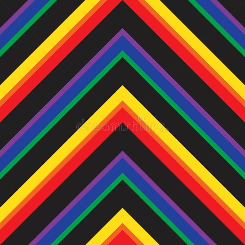 Rainbow Chevron Diagonal Stripes Seamless Pattern Background Stock ...