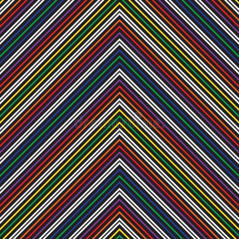 Rainbow Chevron Diagonal Stripes Seamless Pattern Background Stock ...