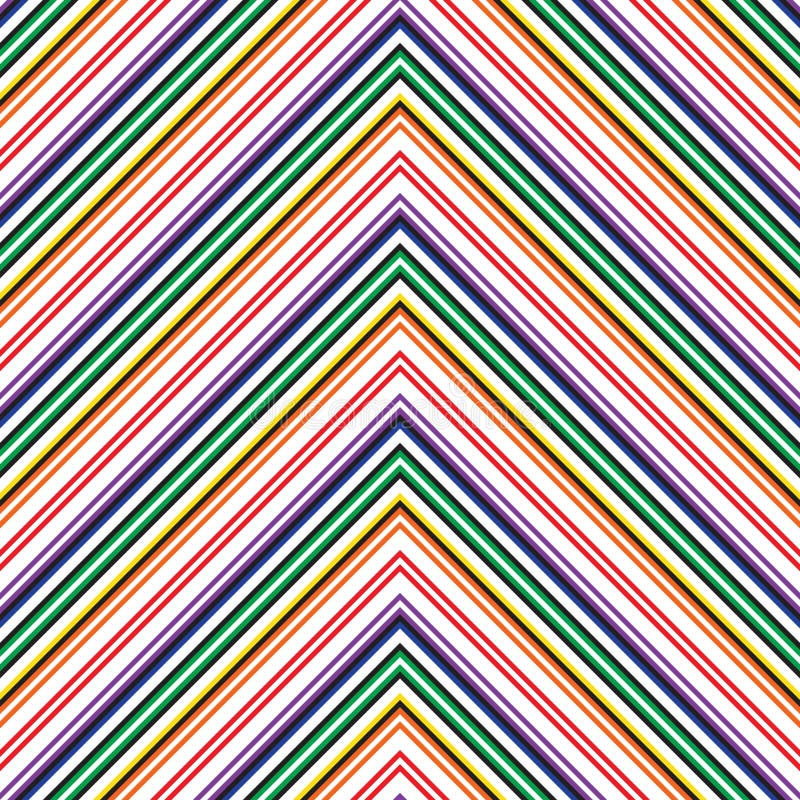Rainbow Chevron Diagonal Stripes Seamless Pattern Background Stock ...