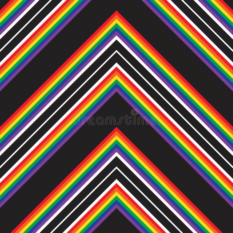 Rainbow Chevron Diagonal Stripes Seamless Pattern Background Stock ...