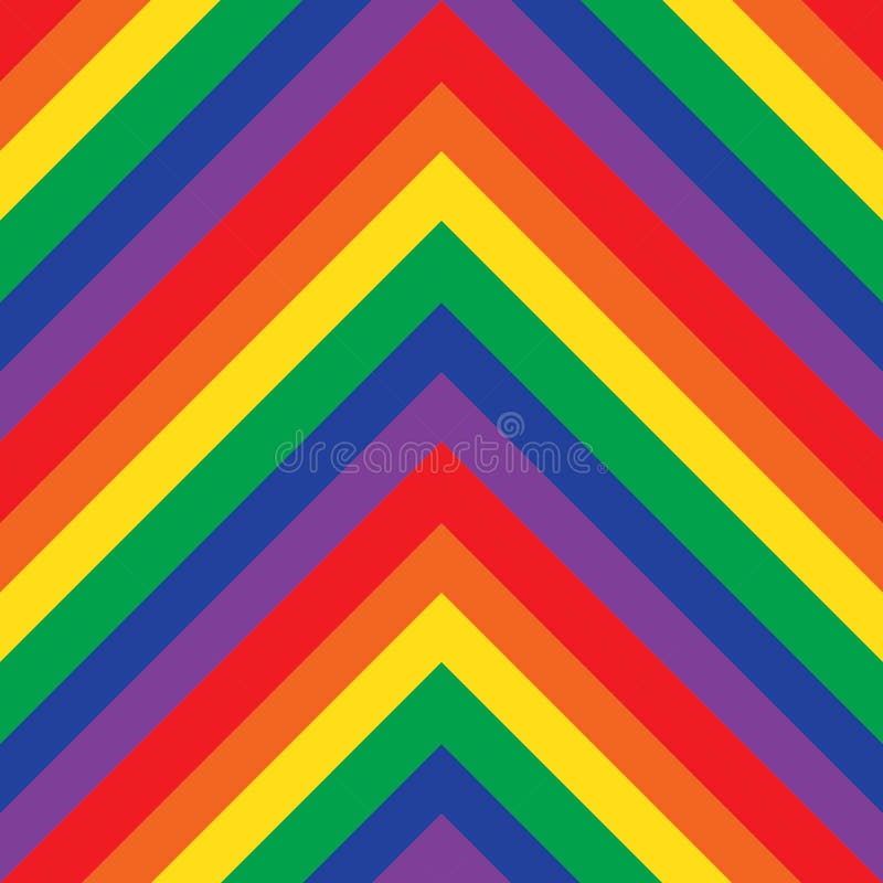 Rainbow Chevron Diagonal Stripes Seamless Pattern Background Stock Vector - Illustration of ...