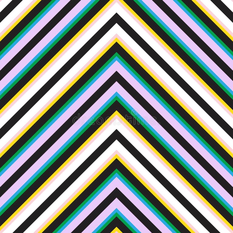Rainbow Chevron Diagonal Stripes Seamless Pattern Background Stock ...