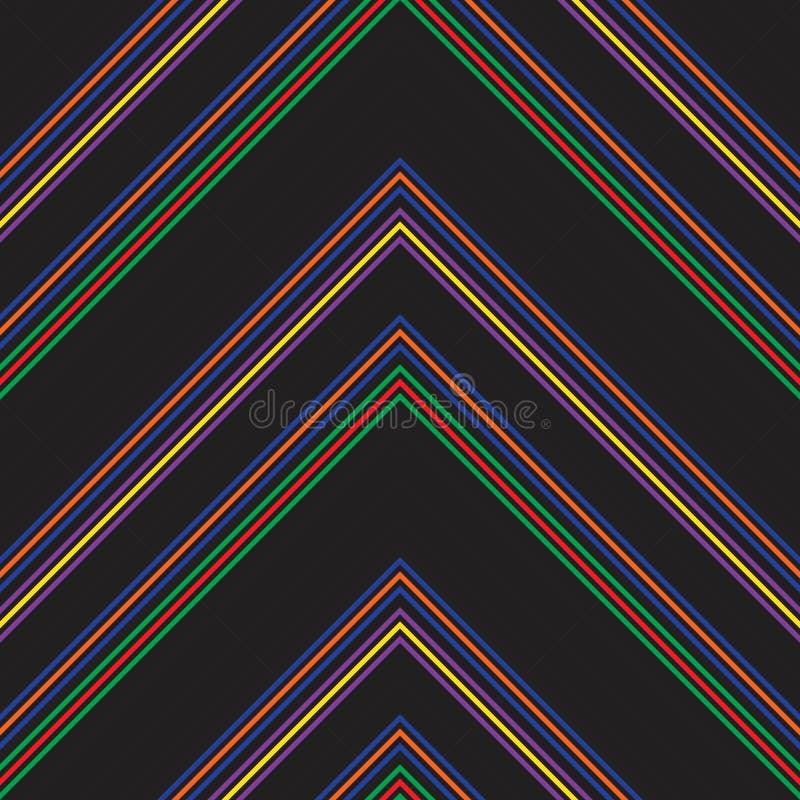 Rainbow Chevron Diagonal Stripes Seamless Pattern Background Stock ...