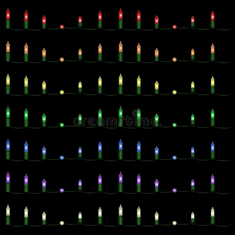 Rainbow of Christmas Lights Stock Vector - Illustration of background ...