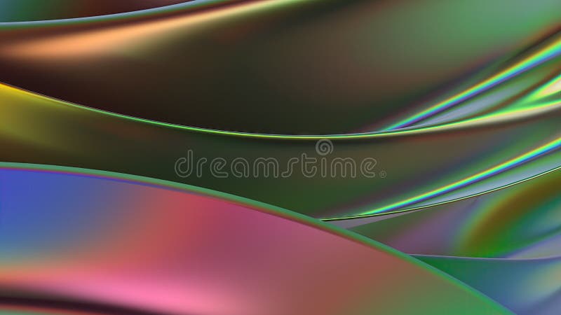 Rainbow Chrome Abstract Reflection on Metal Plate Psychedelic Cyberpunk ...