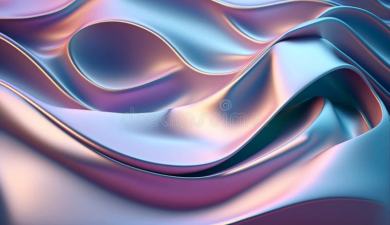 Rainbow Chrome Wavy Gradient Fabric Abstract Background, Ultraviolet ...