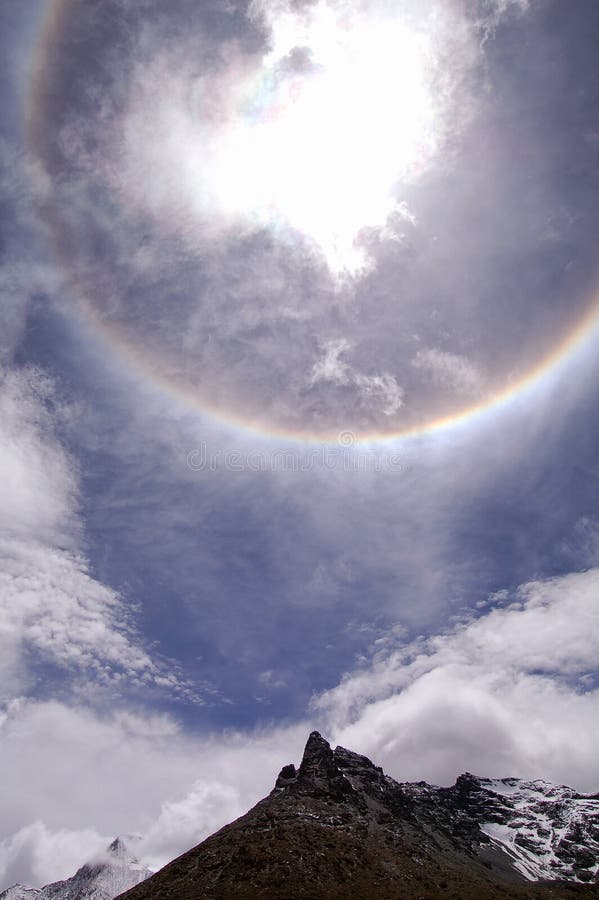 Rainbow circle around sun editorial image. Image of shining - 15152195
